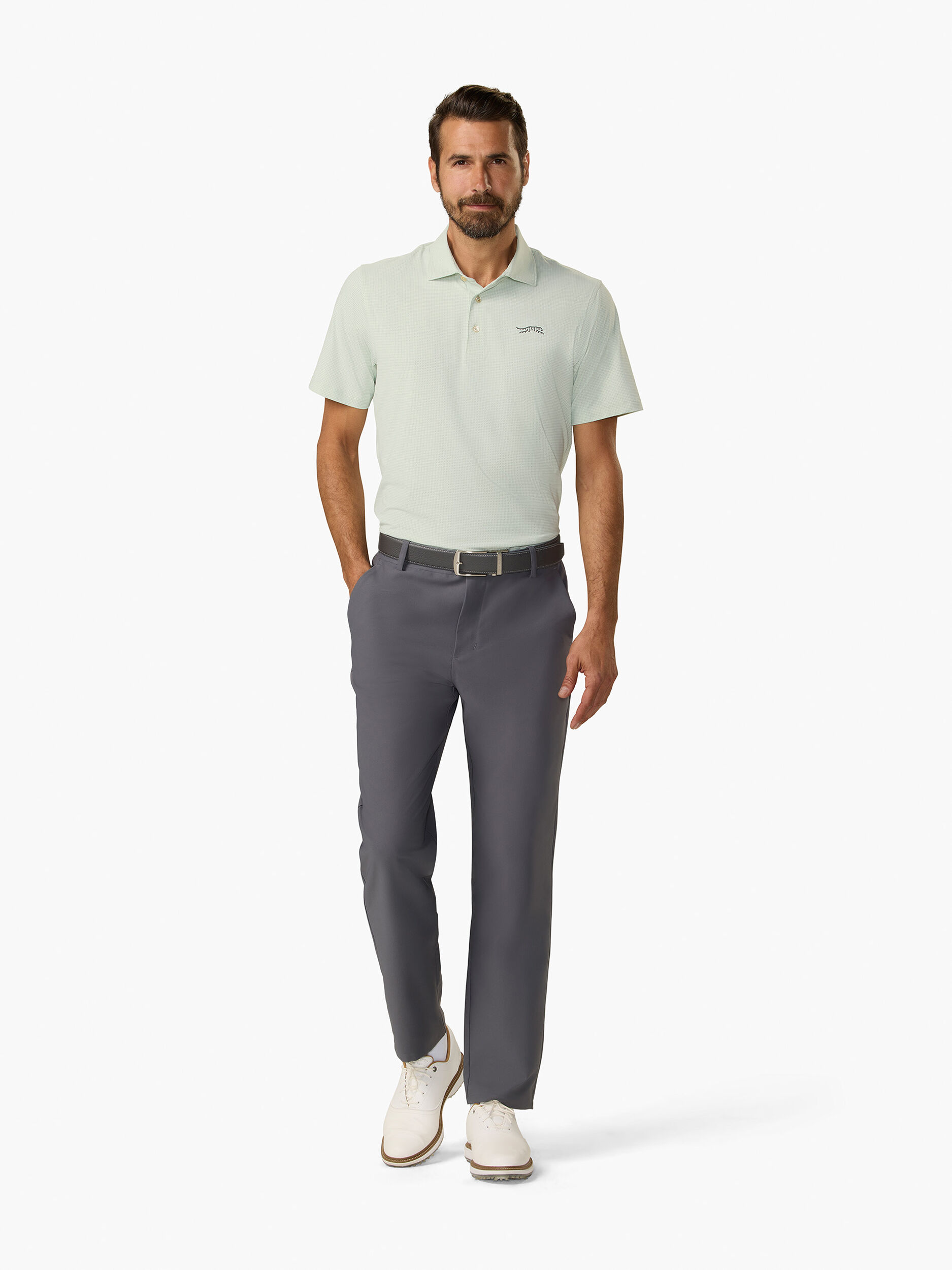 Cypress Micro Dot Polo | Sun Day Red