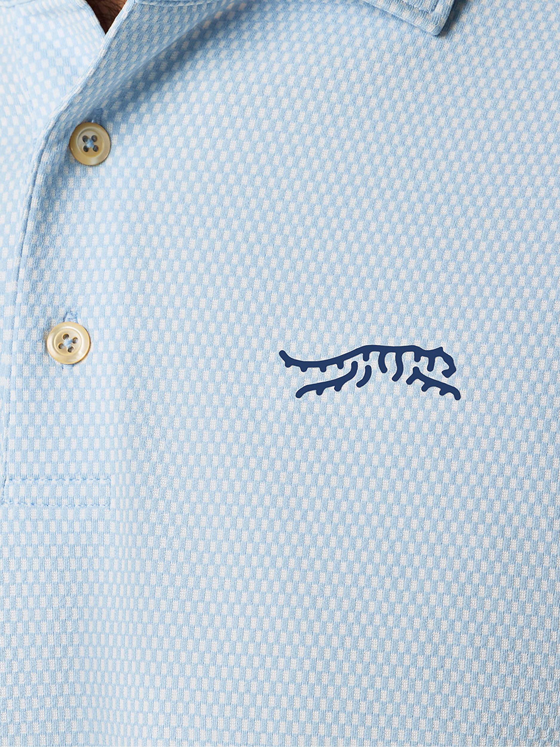 Cypress Checker Polo | Sun Day Red