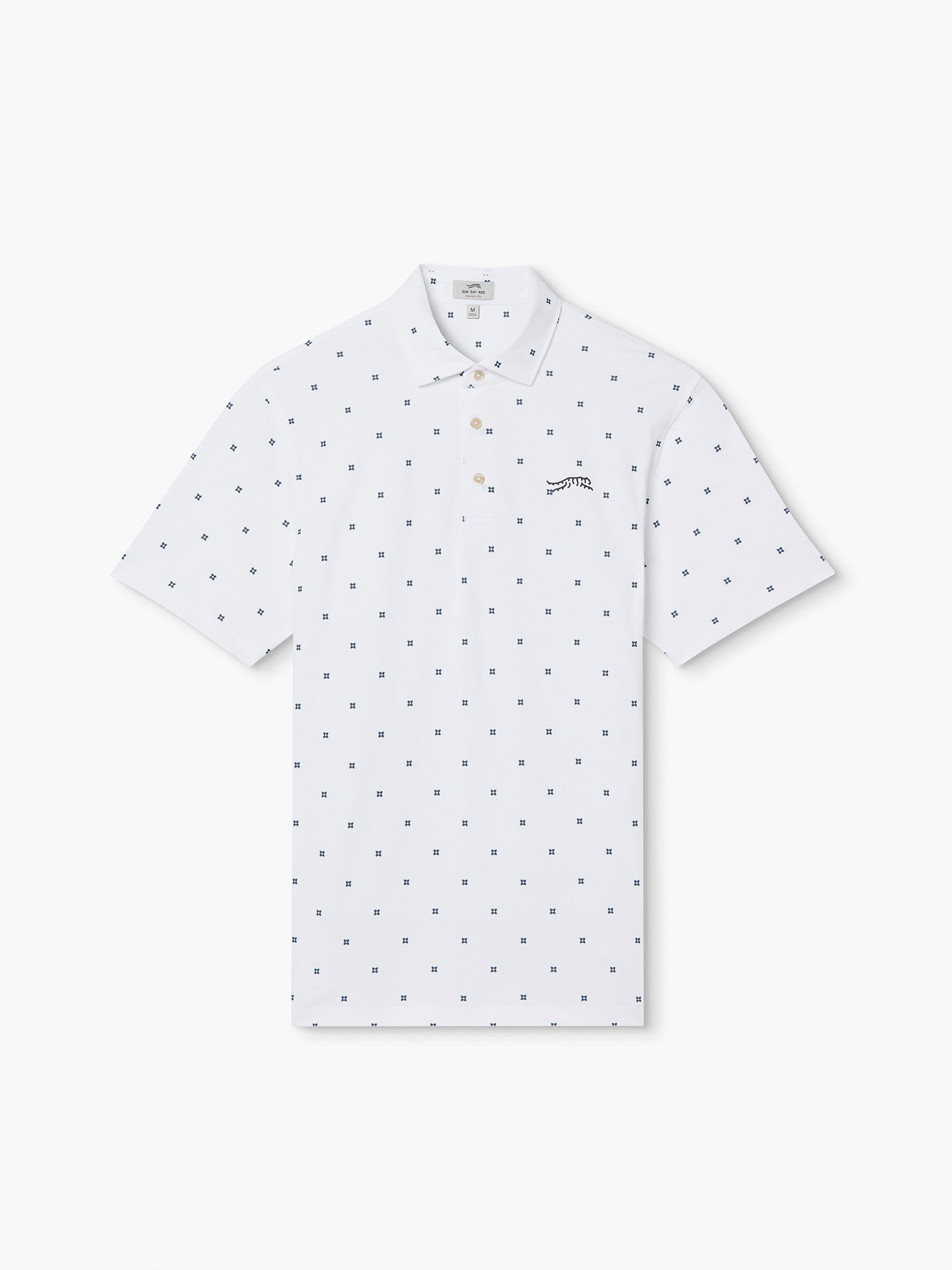 Micro Flower Polo | Sun Day Red