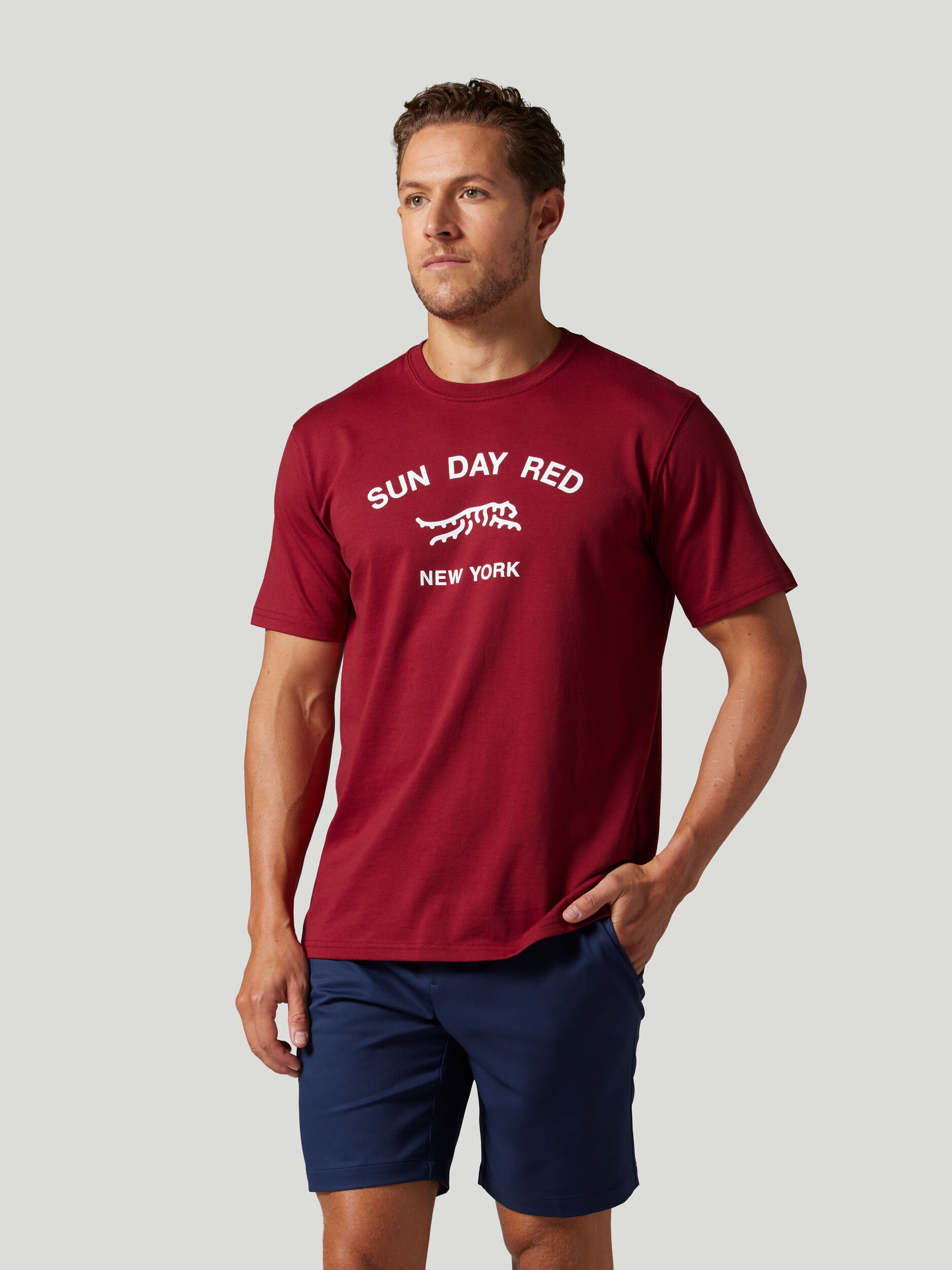 Champ Pima Cotton T-Shirt – Open Championship Tee | Sun Day Red | Sun ...